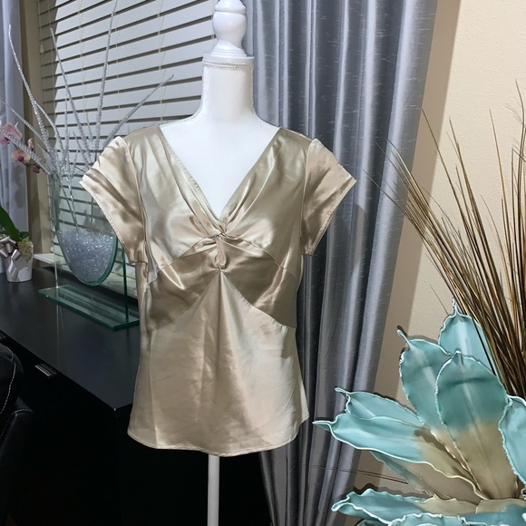 Talbots | Tops | Talbots Pure Silk Beautiful Sleeveless Gold Top | Poshmark